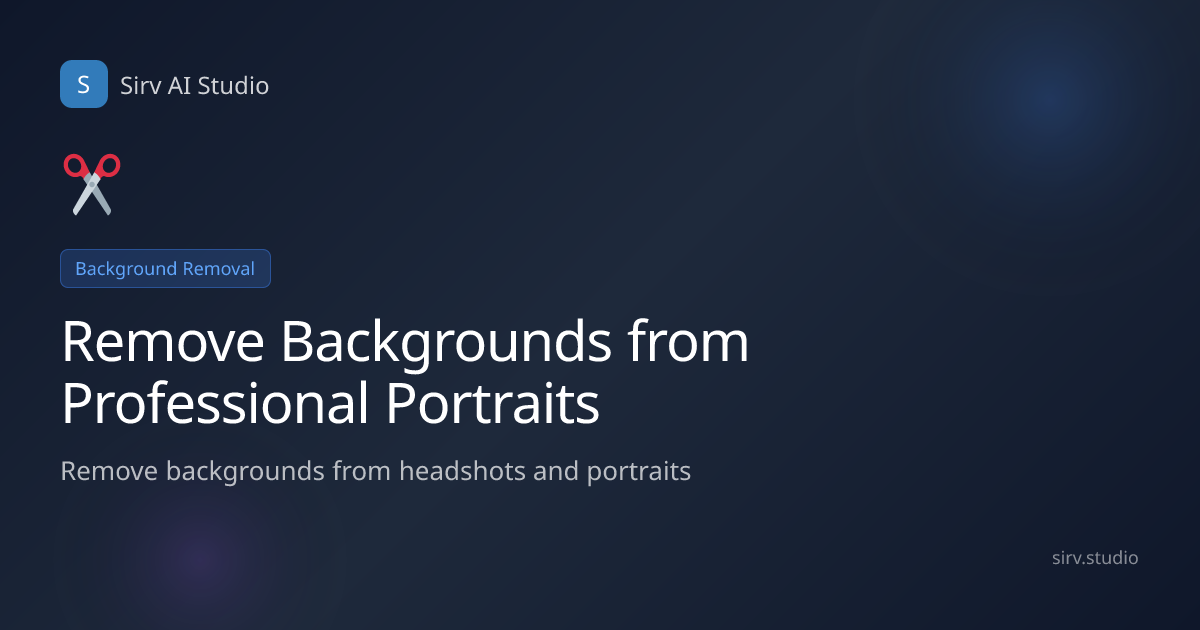 AI Background Removal for Professional Corporate Portraits | Sirv AI Studio